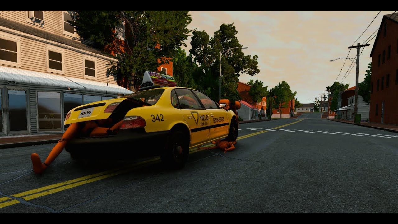 Running Dummies Over In BeamNG Drive (Again) - YouTube