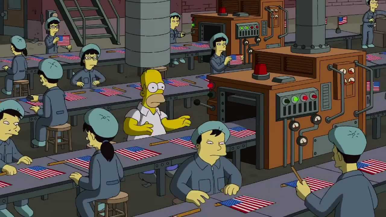 Homer goes to work for Apple in China - YouTube