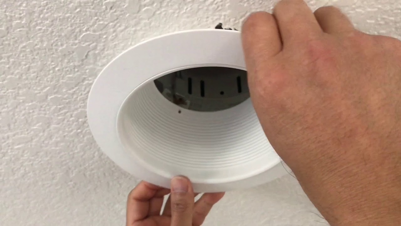 Installing recessed light trim the easy way - YouTube