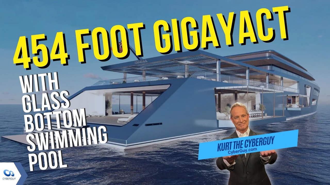 The 454-foot gigayacht with a glass-bottomed swimming pool and ...