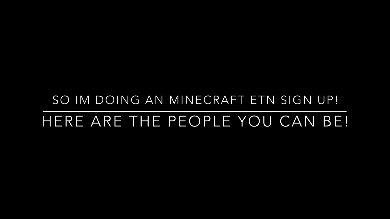 Minecraft ETN Sign Up! :D - YouTube