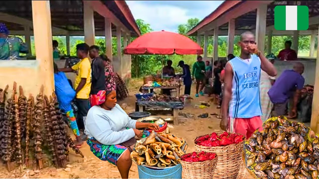 Village Market Day in Rural Oban Village Nigeria - Rural Life - Rural ...