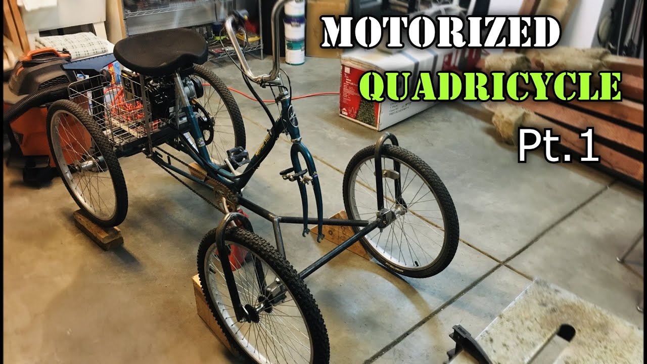How To Build A Motorized 4 Wheel Bike | Tricycle conversion pt.1 - YouTube