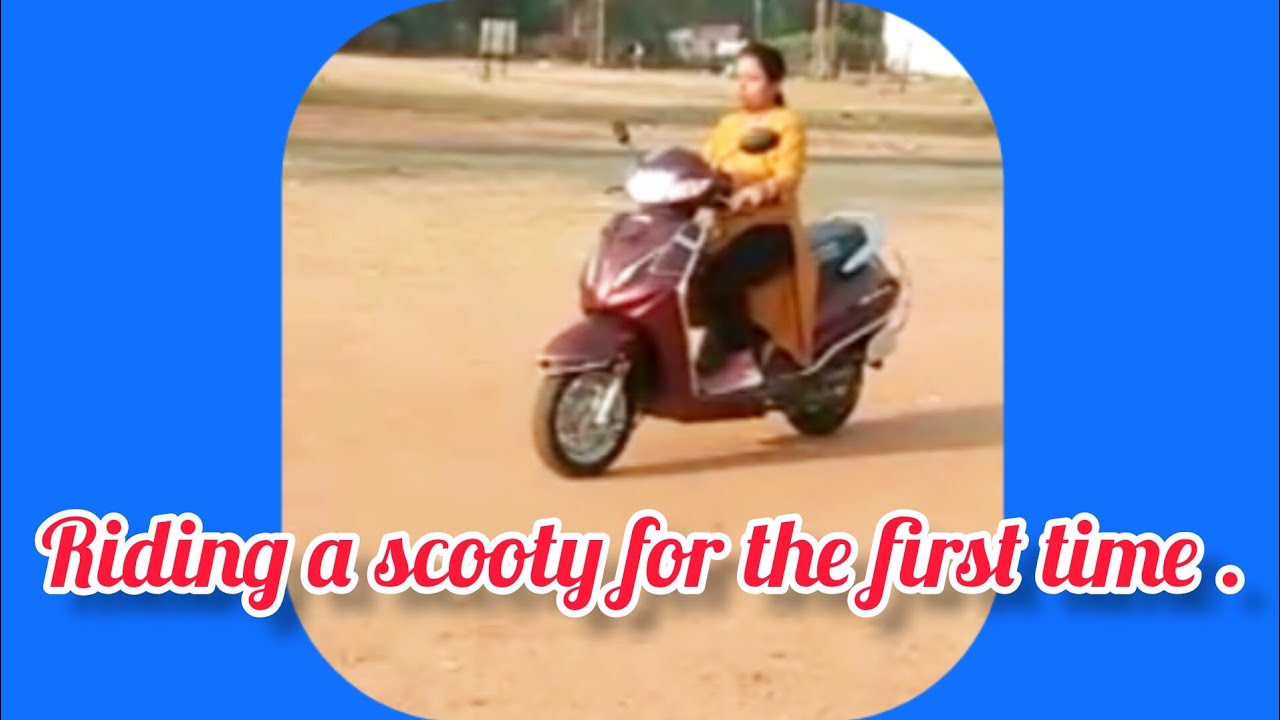 প্রথমবার স্কুটি চালানো || Riding a scooty for the first time || Women's ...