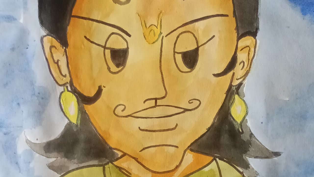 How to draw a shova kobi(সভাকবি) গোপাল ভার। - YouTube