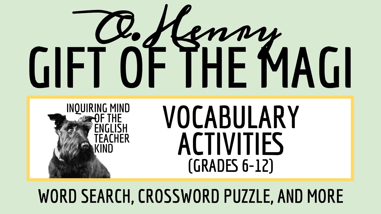 "The Gift of the Magi" by O. Henry Vocabulary Games for High School ...