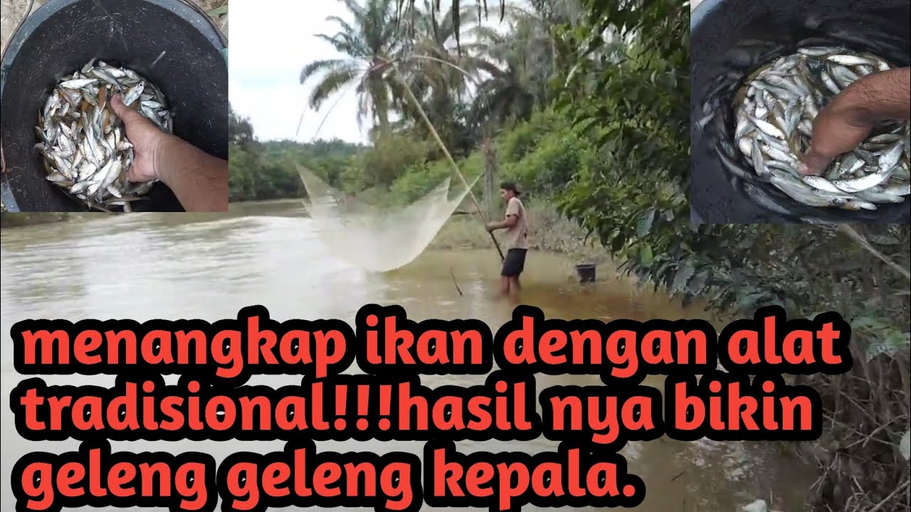 menangkap ikan dengan alat tradisional!!!hasilnya bikin geleng geleng ...