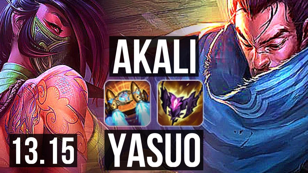 AKALI vs YASUO (MID) | 8 solo kills, 12/1/1, Legendary, 400+ games | TR ...