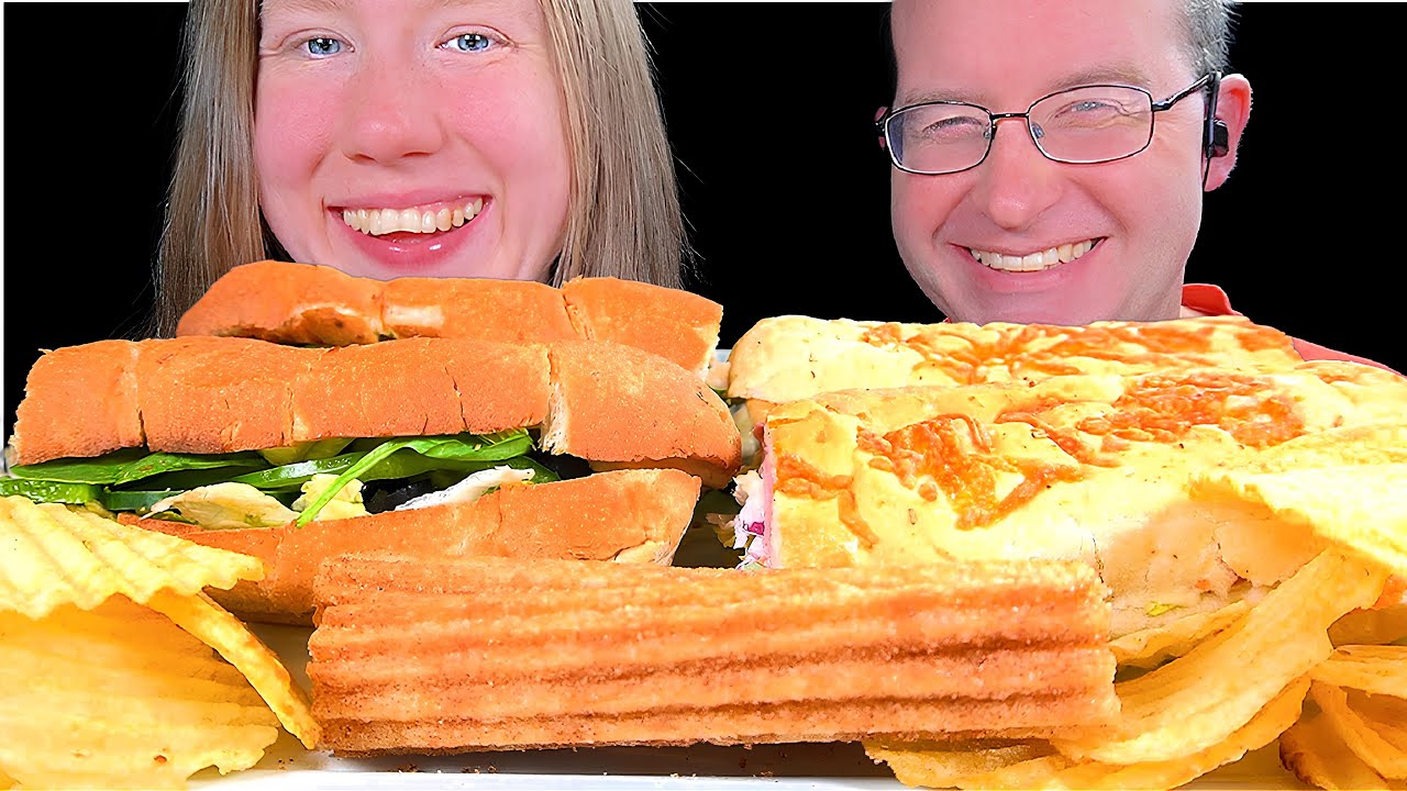 ASMR SUBWAY SANDWICHES MUKBANG EATING SOUNDS - YouTube