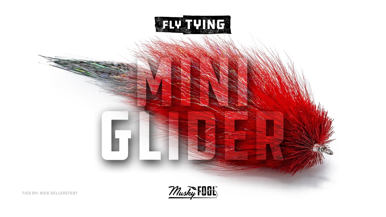How to tie a 10 inch glider musky fly by Musky Fool - YouTube