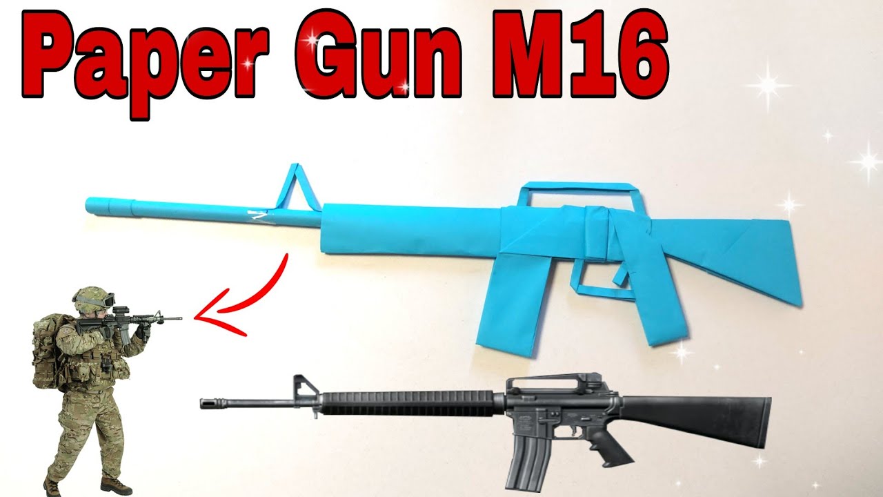 How To Make a Paper Gun M16 | Paper Gun | Kак сделать винтовку М16 из ...