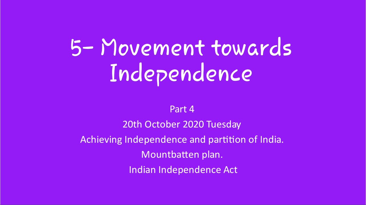 | STD 9 | CHAPTER 5 | MOVEMENT TOWARDS INDEPENDENCE | PART 4 | - YouTube