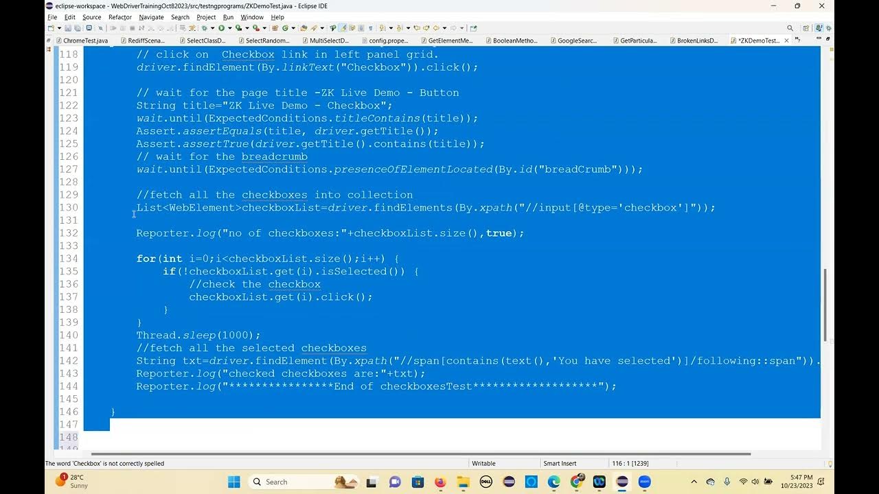 Selenium Testng Zkdemo Checkbox Radiobutton Test Oct 23 2023 Youtube