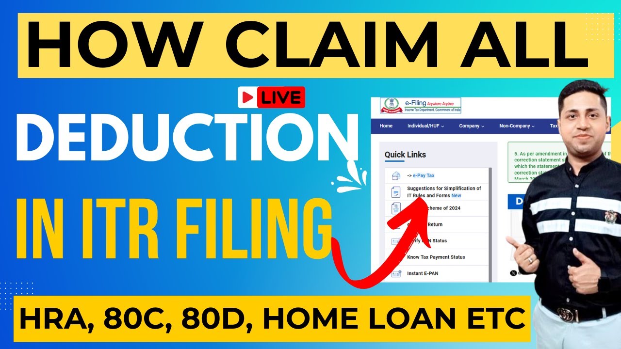 ITR Filing AY 2025-26 |Complete Guide to File ITR | HRA, Home Loan & 80C/80D Deductions - YouTube