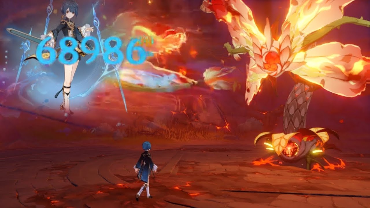 Xingqiu Watering the Pyro Flower - DPS Xingqiu Build - Building Every ...