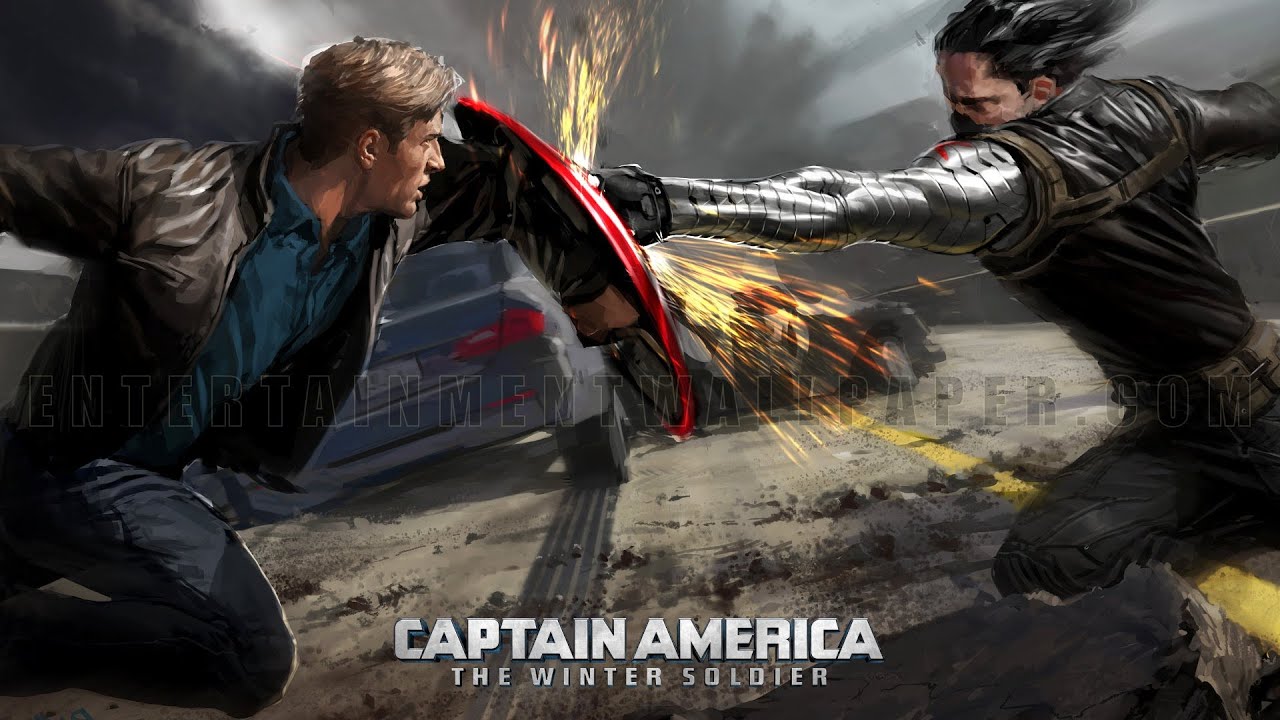 Captain America Vs The Winter Soldier | Highway Fight Scene HD - YouTube