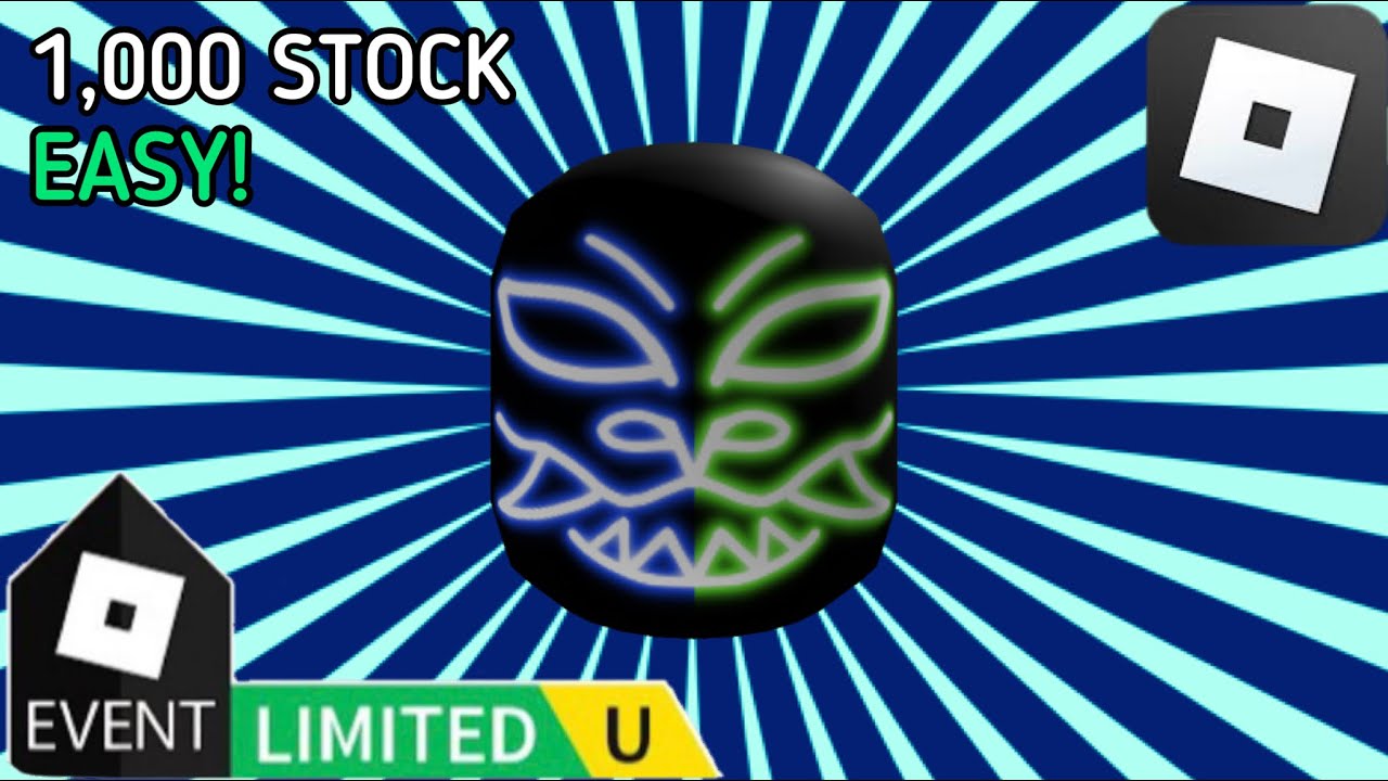 [FREE LIMITED UGC] How to get the BLUE & GREEN NEON DEMON MASK in 1% ...