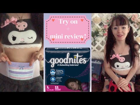 Goodnites size L 🎀 quick lil unboxing + try-on!