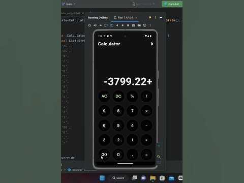 Calculator in Flutter dart #flutter #coding #dart #calculator #shorts # ...