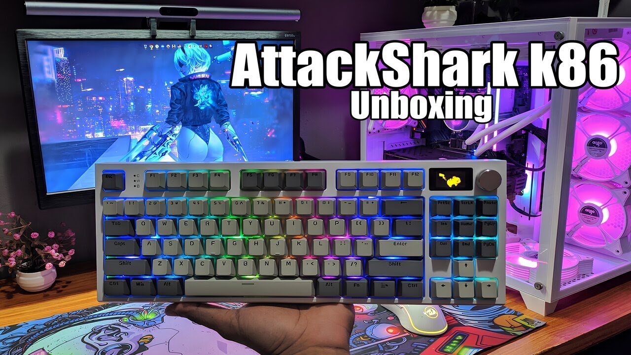 TECLADO ATTACK SHARK K86 - UNBOXING + CFG E DICAS - YouTube