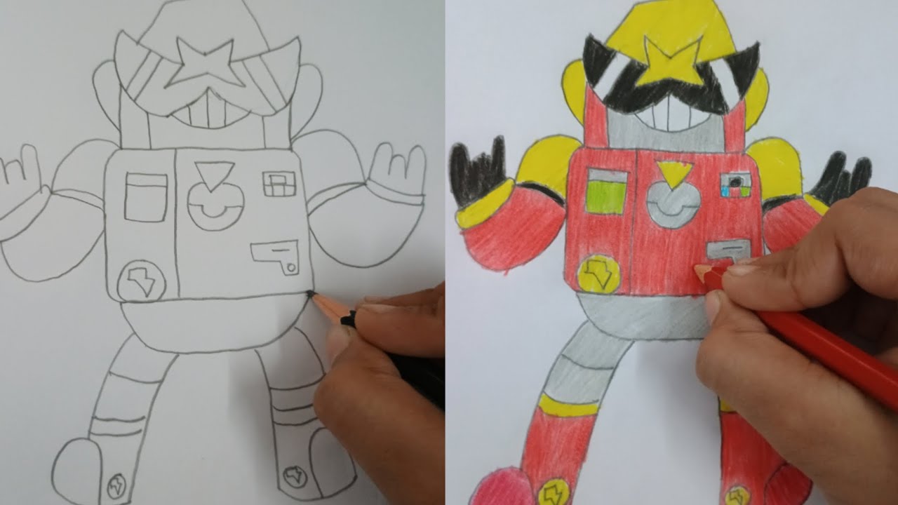 How to draw surge from brawl Stars step - by - step - YouTube