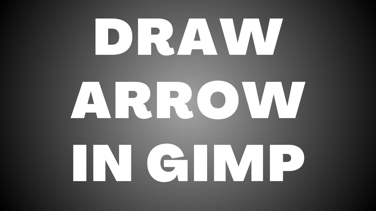 How to Draw an Arrow in GIMP - YouTube