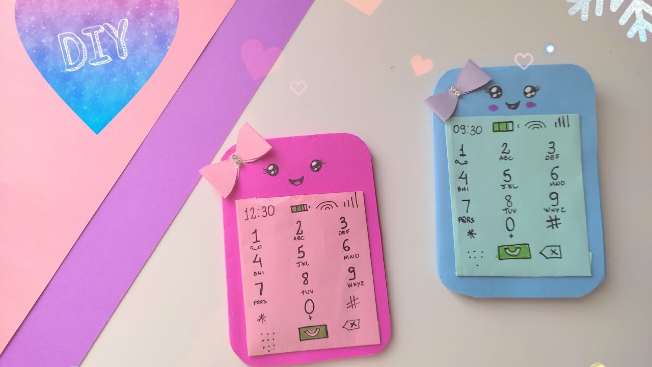 Como Fazer Celular de Papel Divertido com Agenda/ Celular de Origami ...