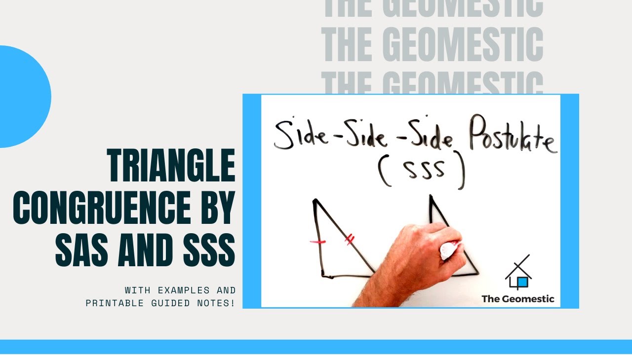 Triangle Congruence By SSS and SAS w/ Proofs and Printable Guided Notes ...