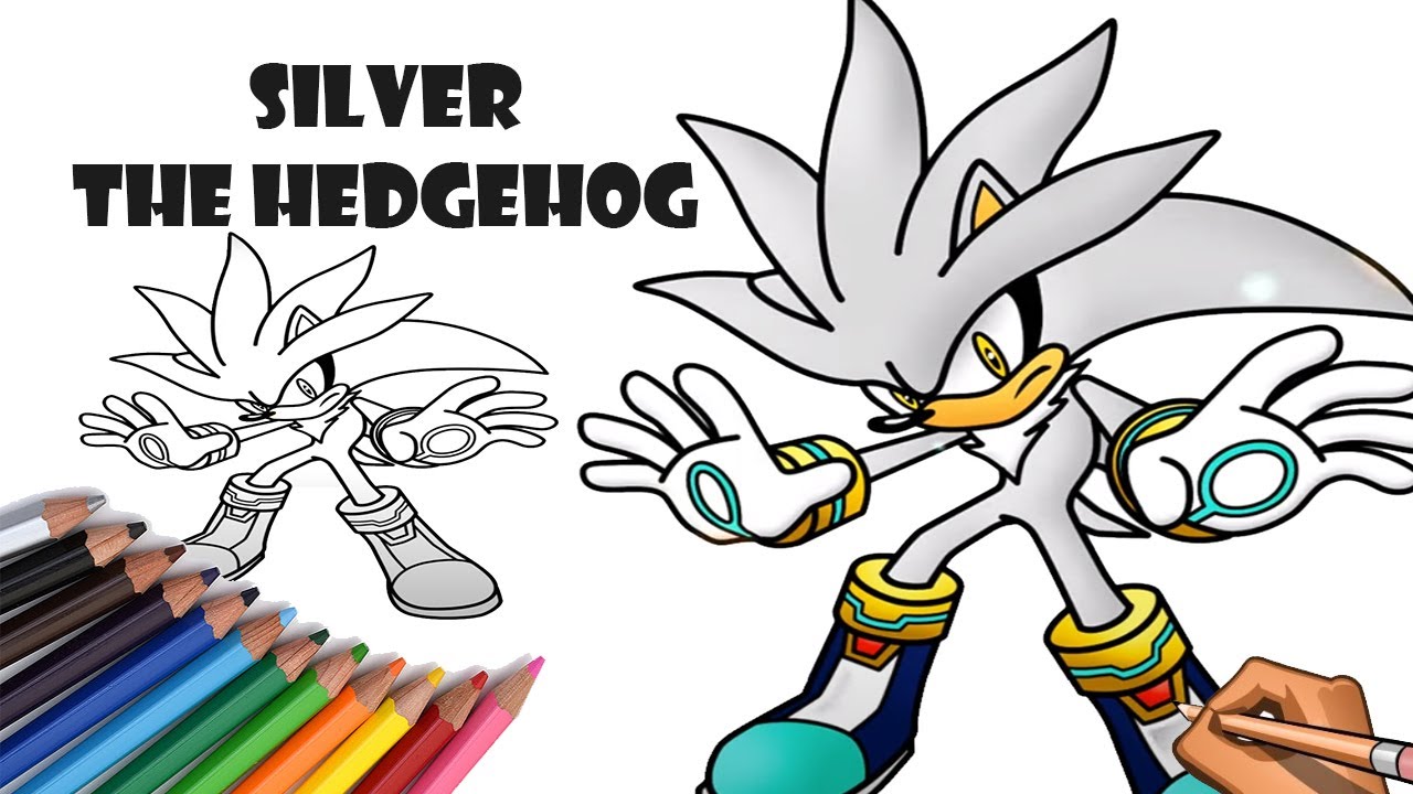 HOW TO DRAW SILVER THE HEDGEHOG - YouTube