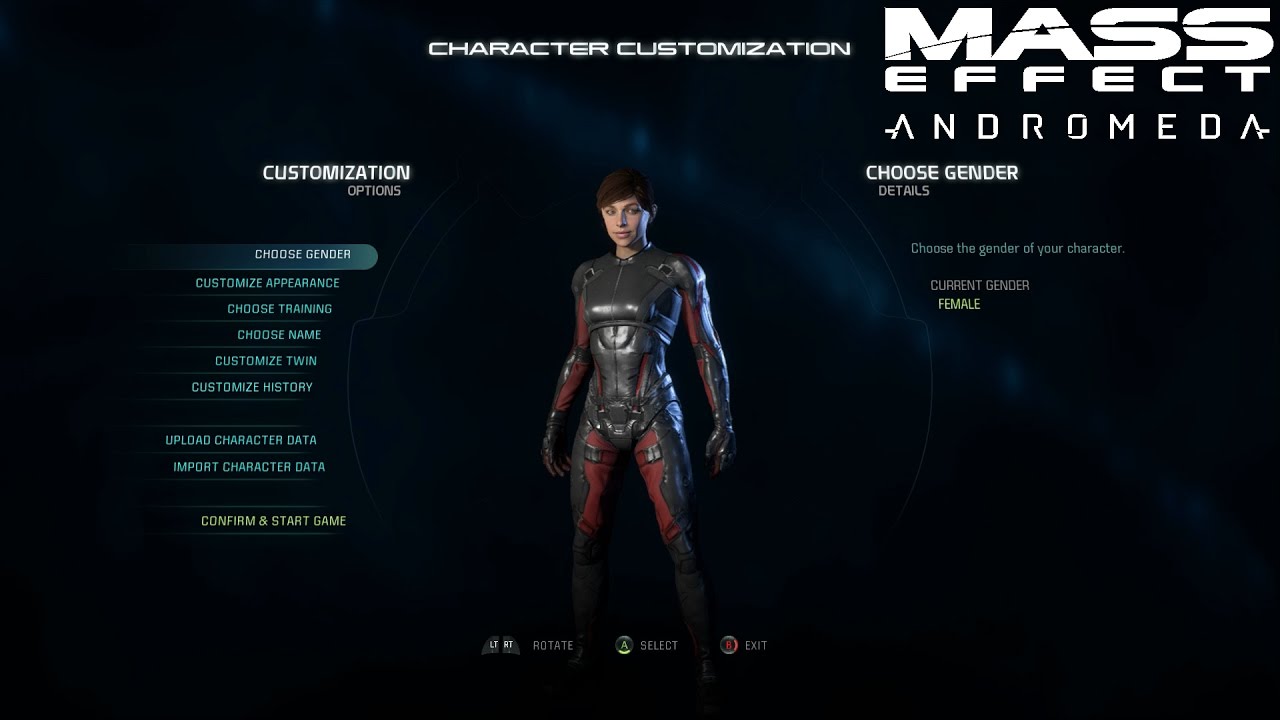 Mass Effect: Andromeda - Character Customization Walkthrough - YouTube