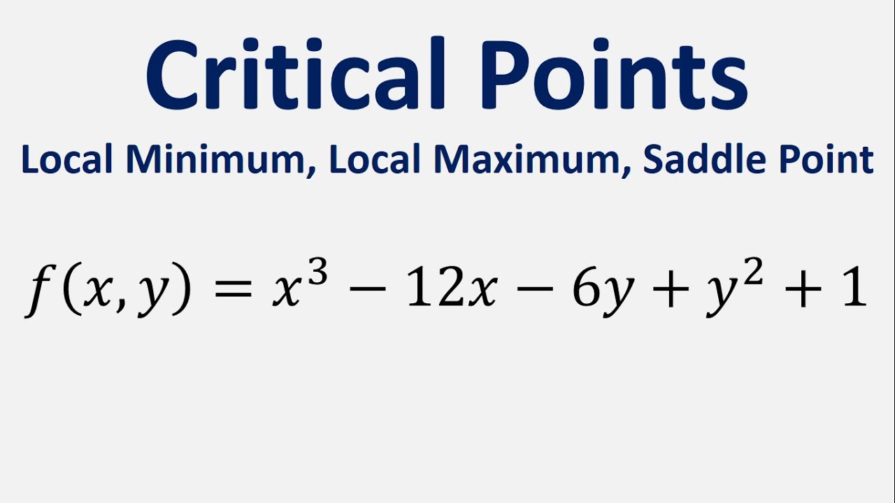 Find The Critical Points Of The Function F x y X 3 12x 6y Y 2 find-the-critical-points-of-the-function-f-x-y-x-3-12x-6y-y-2
