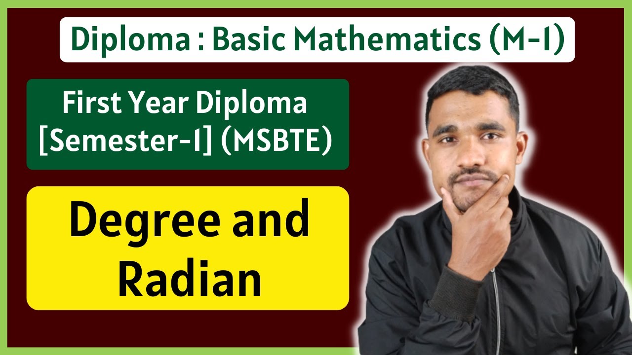 Trigonometry - 03 | Degree and Radian | Basic Mathematics | First Year ...