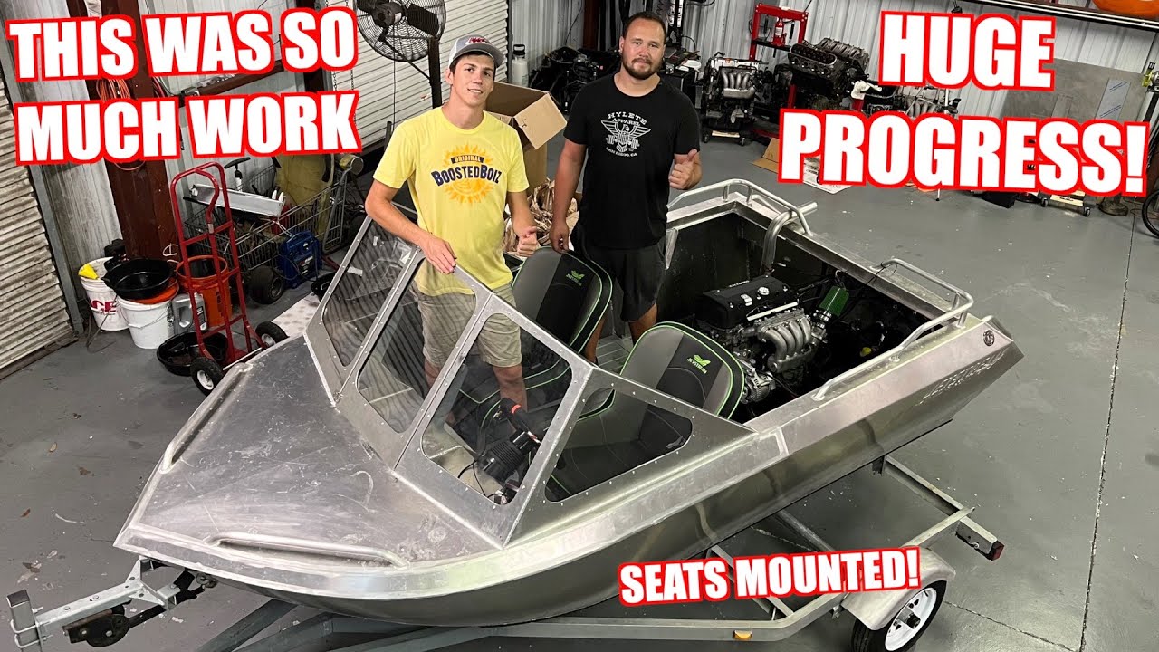 HUGE Progress On Our K-Swapped Jet Boat! (Ready To Jump Logs) - YouTube