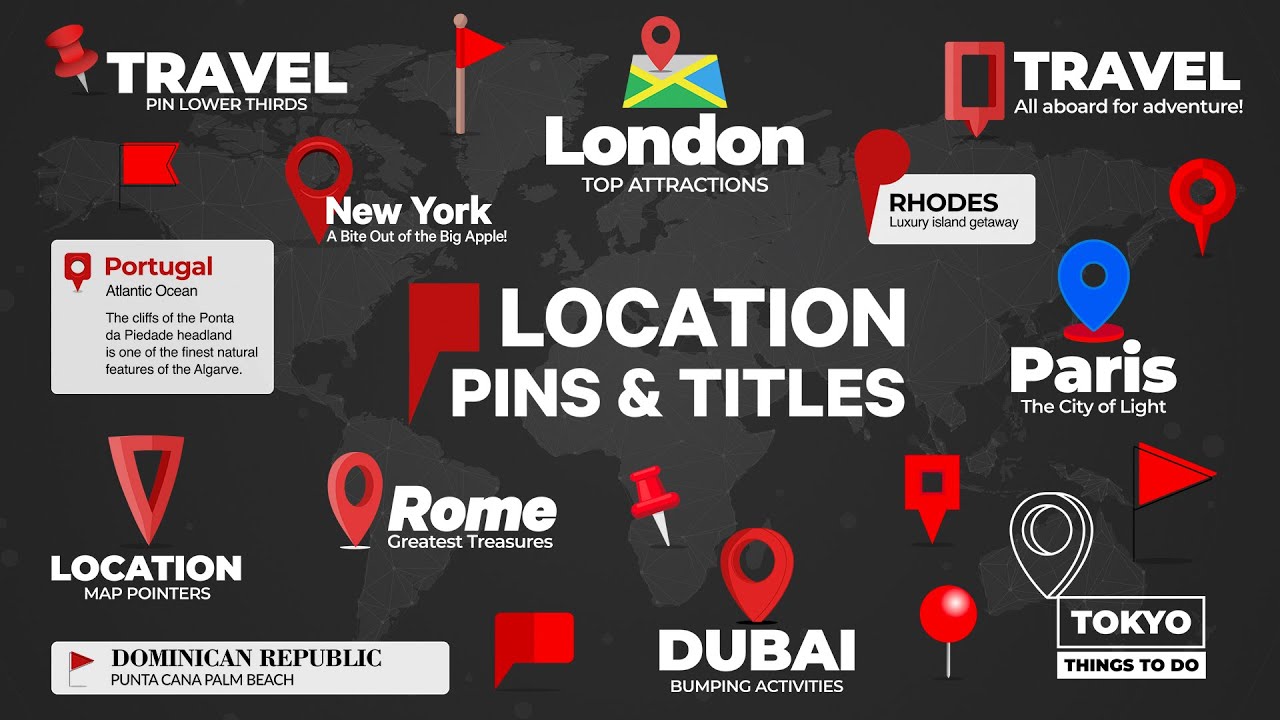Location Pins and Text After Effects Tutorial - YouTube