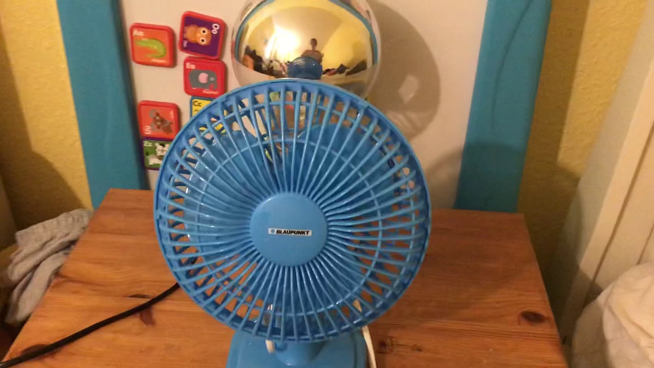 This is a blue Blapunkt 6 inch desk fan - YouTube