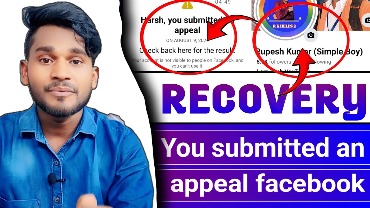 You submitted an appeal facebook problem | facebook account recovery ...