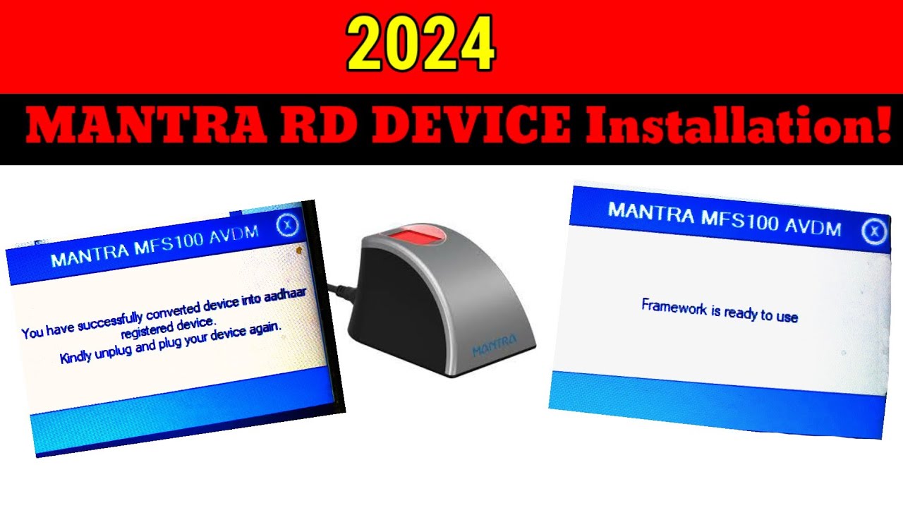 MANTRA RD service MFS 100 /L1 devices installation new process 2024 ...