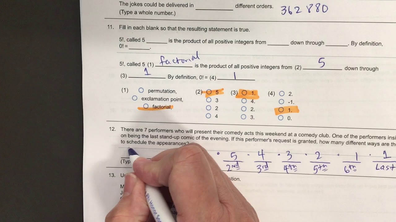 Chapter 11 Practice Test Problems 11 to 13 - YouTube