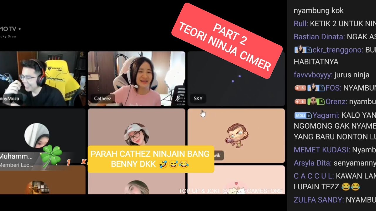 PART 2 !!? KESERUAN CATHEEZ, BENNY MOZA, SKYSKUYY LIVE NIMO 🤣😂 CATHEZ ...