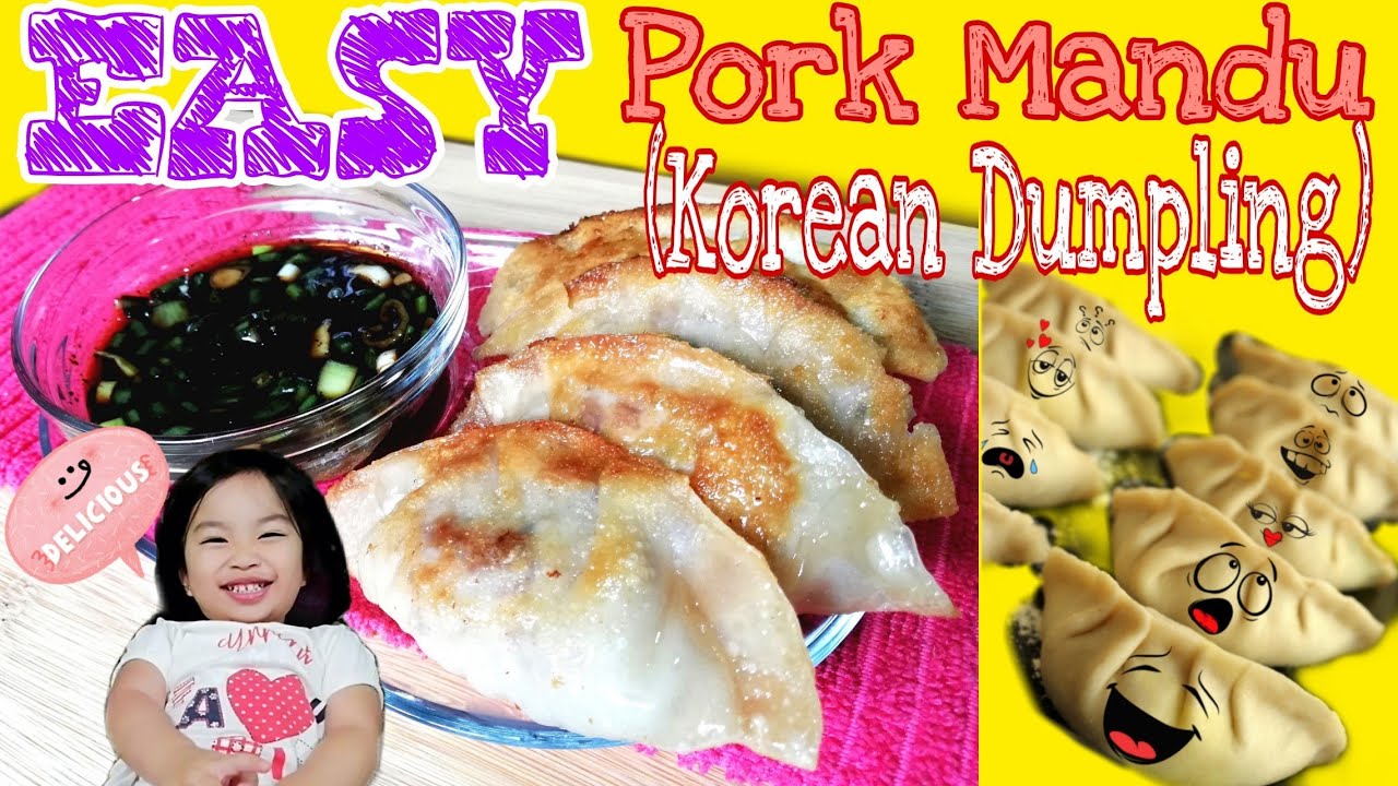 EASY PORK MANDU (Korean Pork Dumpling) + How to fold Dumplings - YouTube
