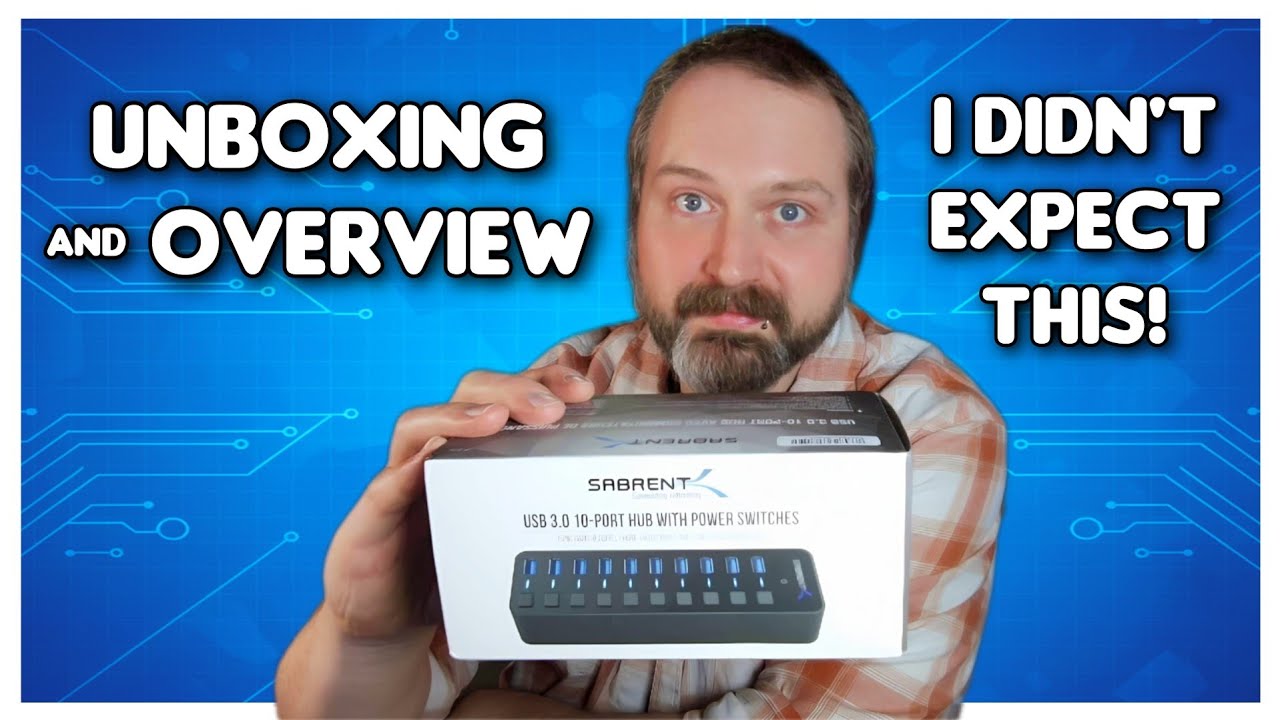 Sabrent USB 3.0 10-Port 60W Hub Unboxing & Overview - YouTube
