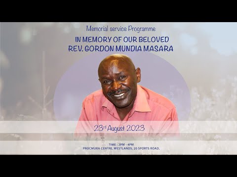 GORDON MEMORIAL SERVICE | 2:00PM | PROCMURA CENTRE | 23RD AUGUST 2023 ...
