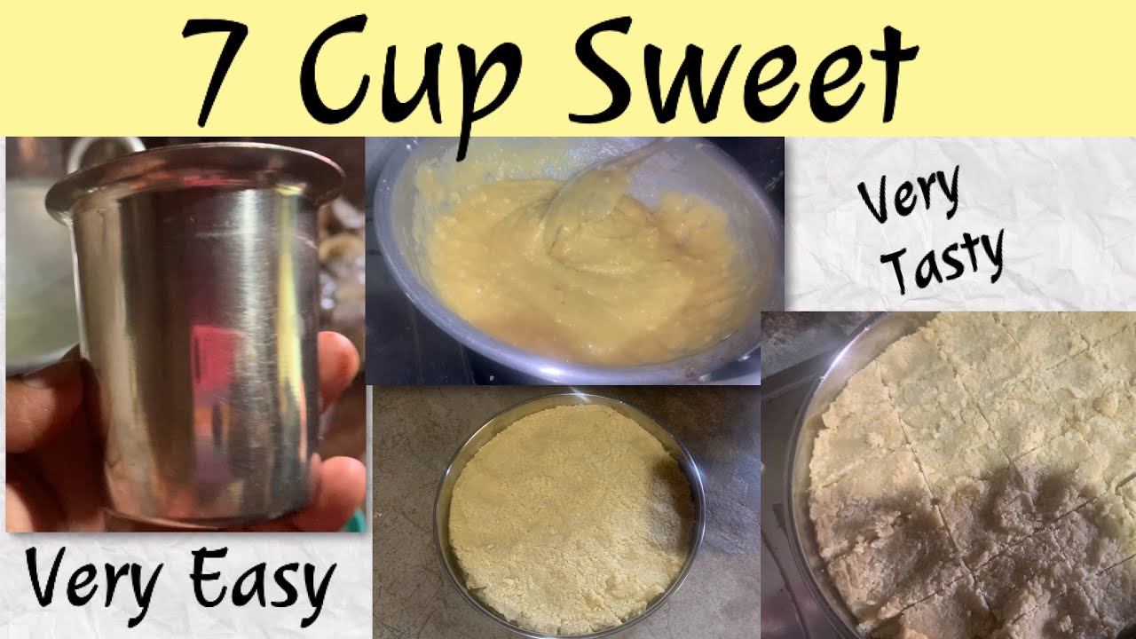 7 Cup sweet | 7 ಕಪ್ sweet | homemade sweet #ashwini ...