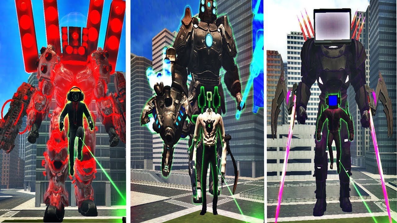 evolution of mecha speaker man mecha camera man and mecha tv man vs ...