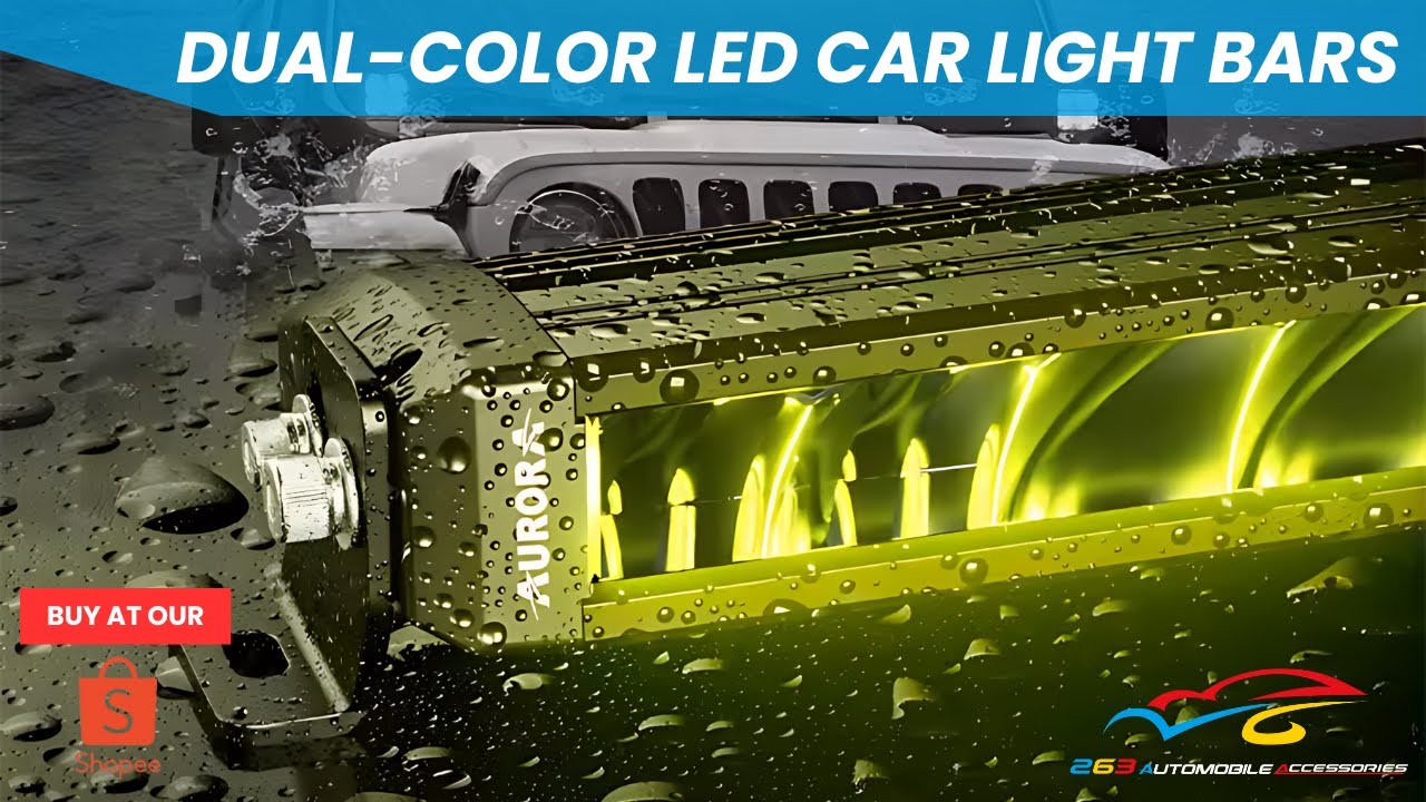 AURORA 20" DUAL-COLOR LED LIGHT BARS CAR LED LIGHT BAR (WHITE AND ...