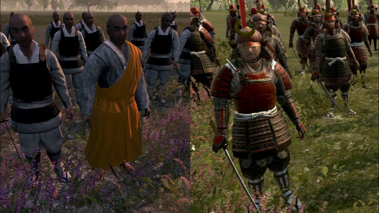 Shogun 2 Total War Korean sword warrior monks vs Katana samurai - YouTube