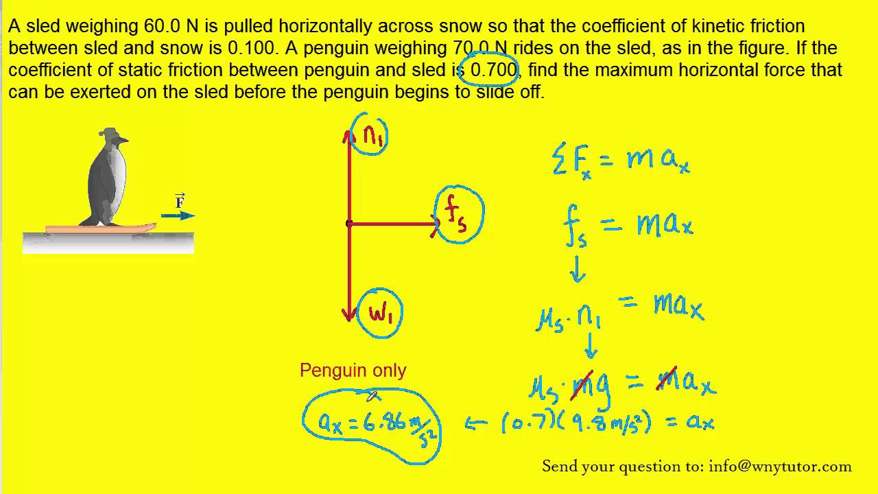 A Sled Weighing 60 0 N Is Pulled Horizontally Across Snow So That The