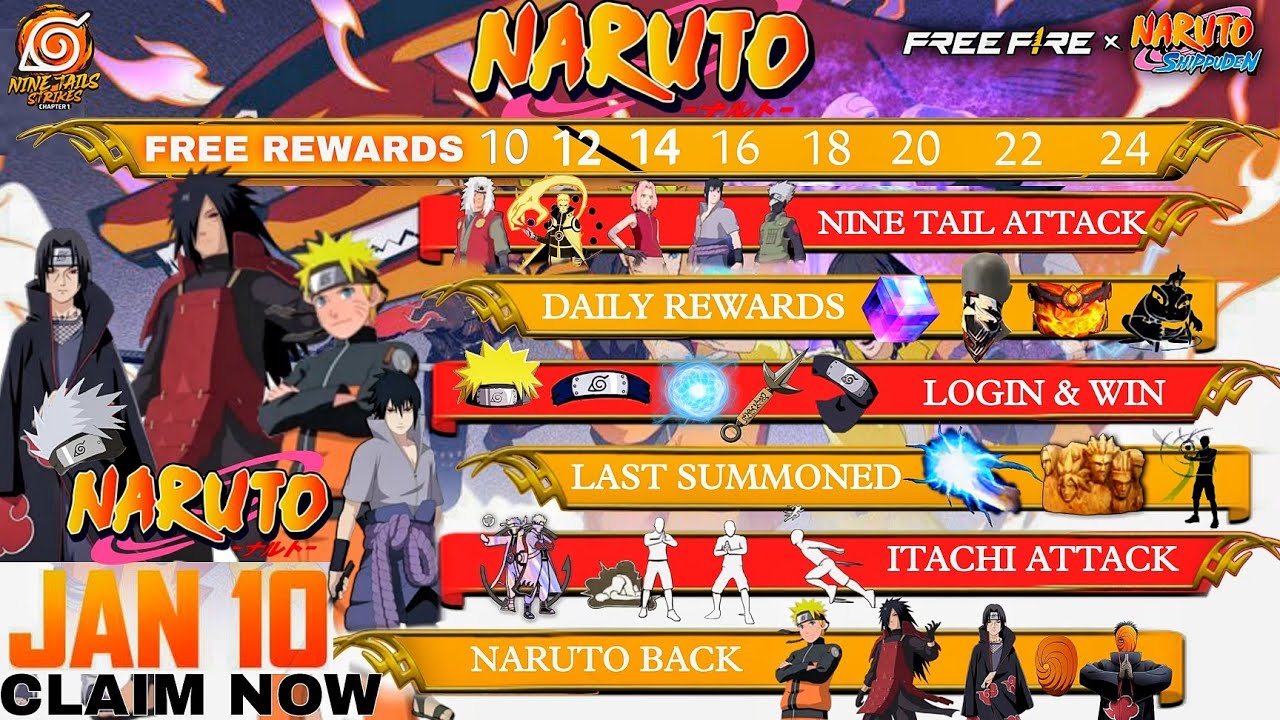 Free Fire X Naruto Event In Free Fire🤯| Free Fire New Event | Ff New ...