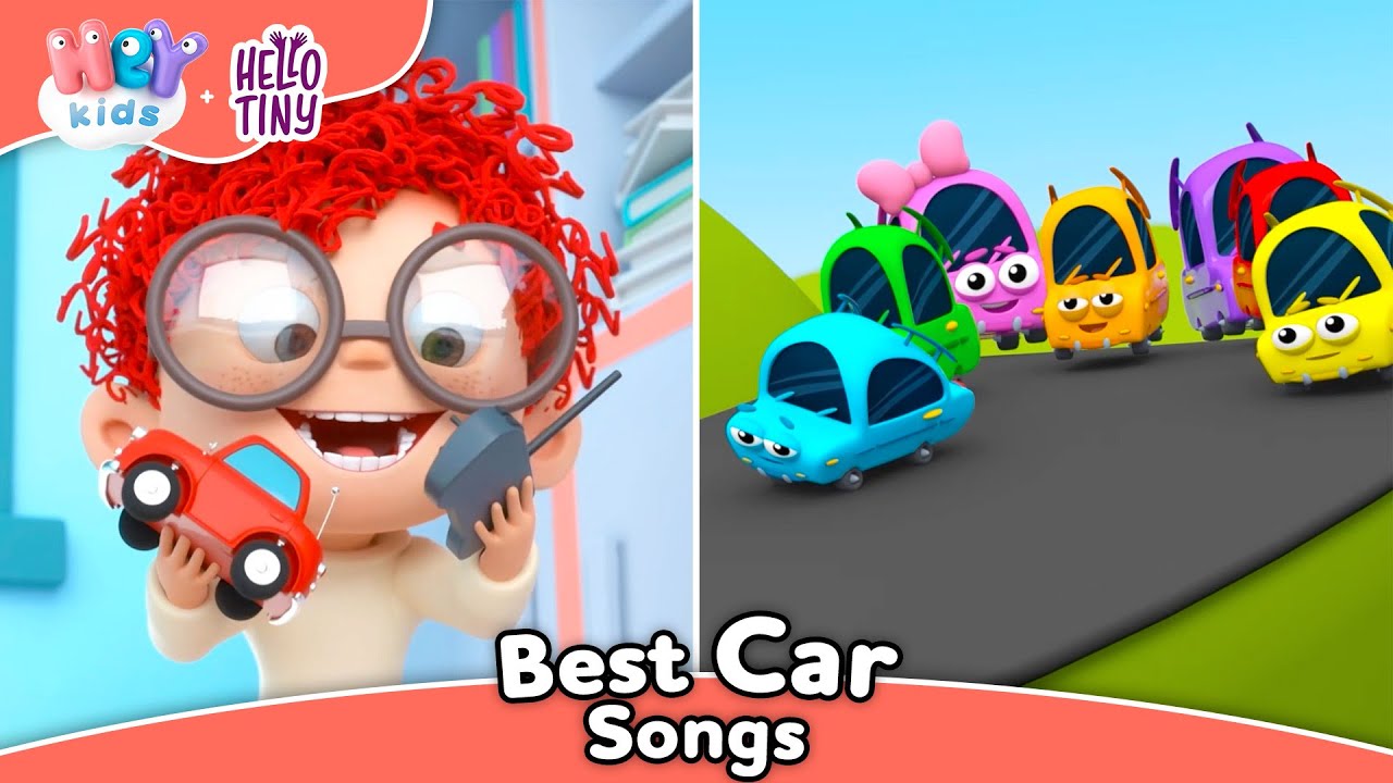 The BEST Car Songs for Kids 🚗 | HeyKids and Hello Tiny | Animaj Kids ...