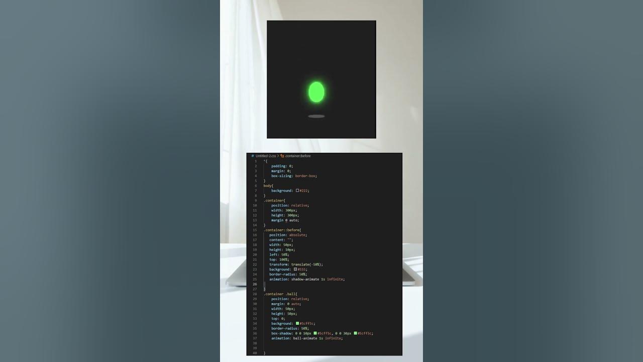 How to make bouncing ball with HTML and CSS | Learn Coding #shorts - YouTube